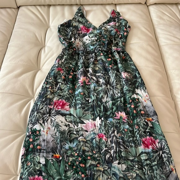 H&M | Dresses | Hm Garden Collection Green Maxi Dress Size S436 | Poshmark